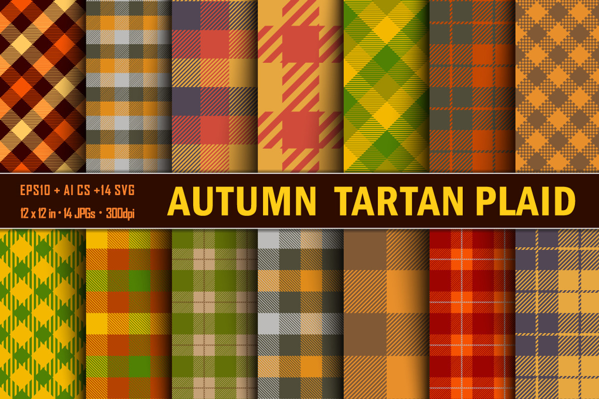 Autumn Tartan Seamless Pattern, a Pattern Graphic by Vectorchoice
