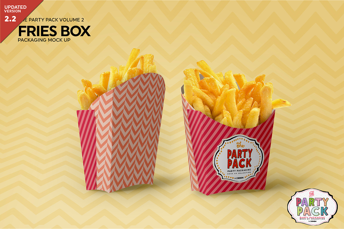 Fries Box Packaging Mockup, a Cups & Container Mockup by INCDesign