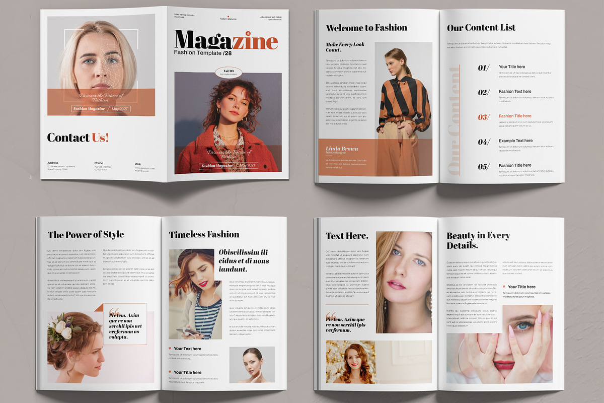 Elegant Fashion Magazine Template