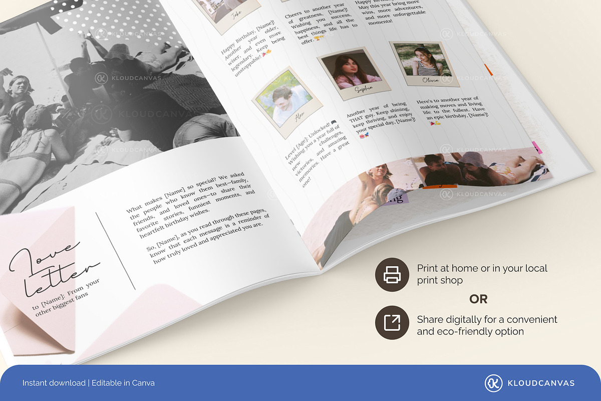 Custom Birthday Magazine Template