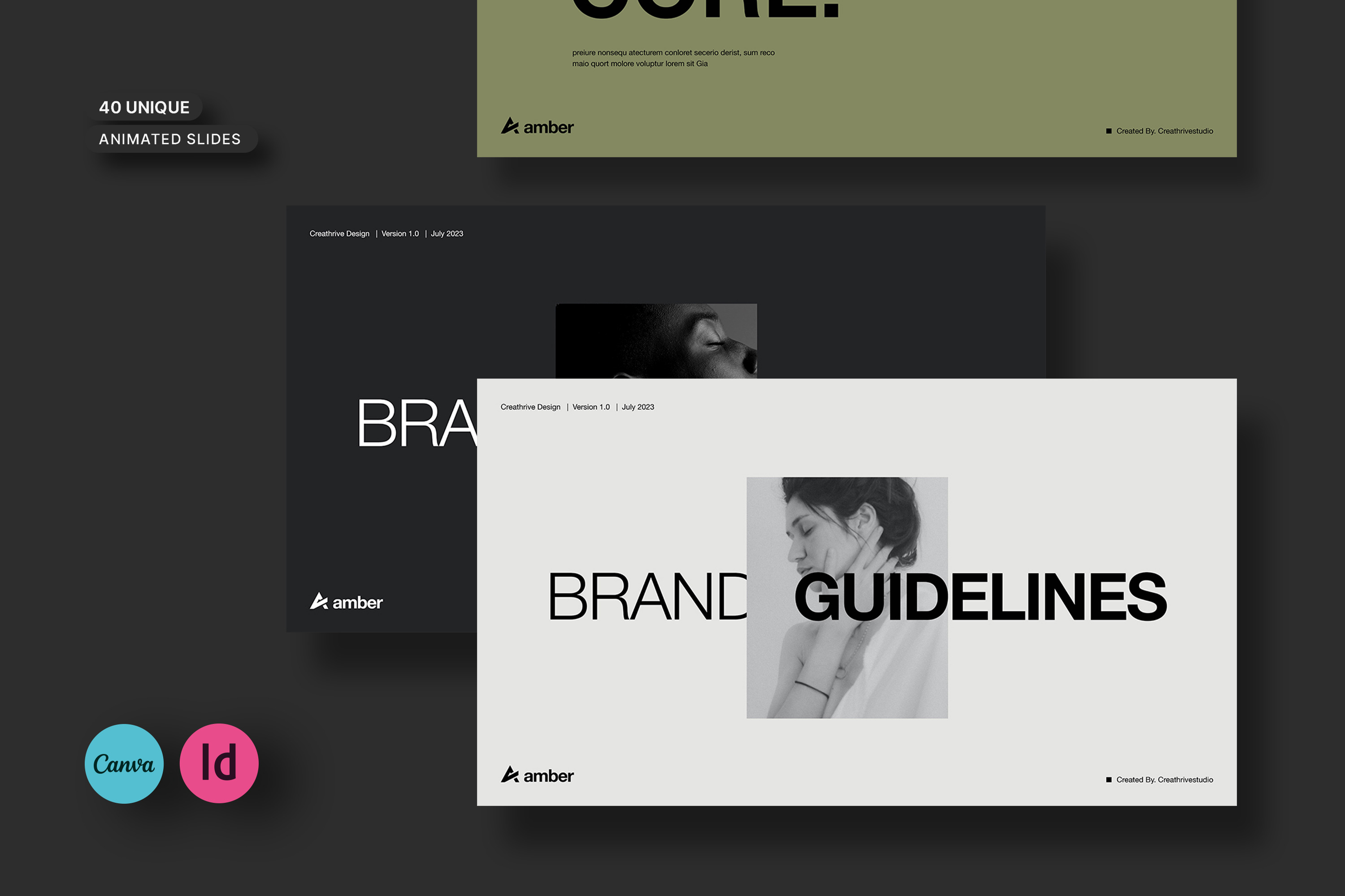 Amber | Brand Guidelines, a Presentation Template by creathrivestudio