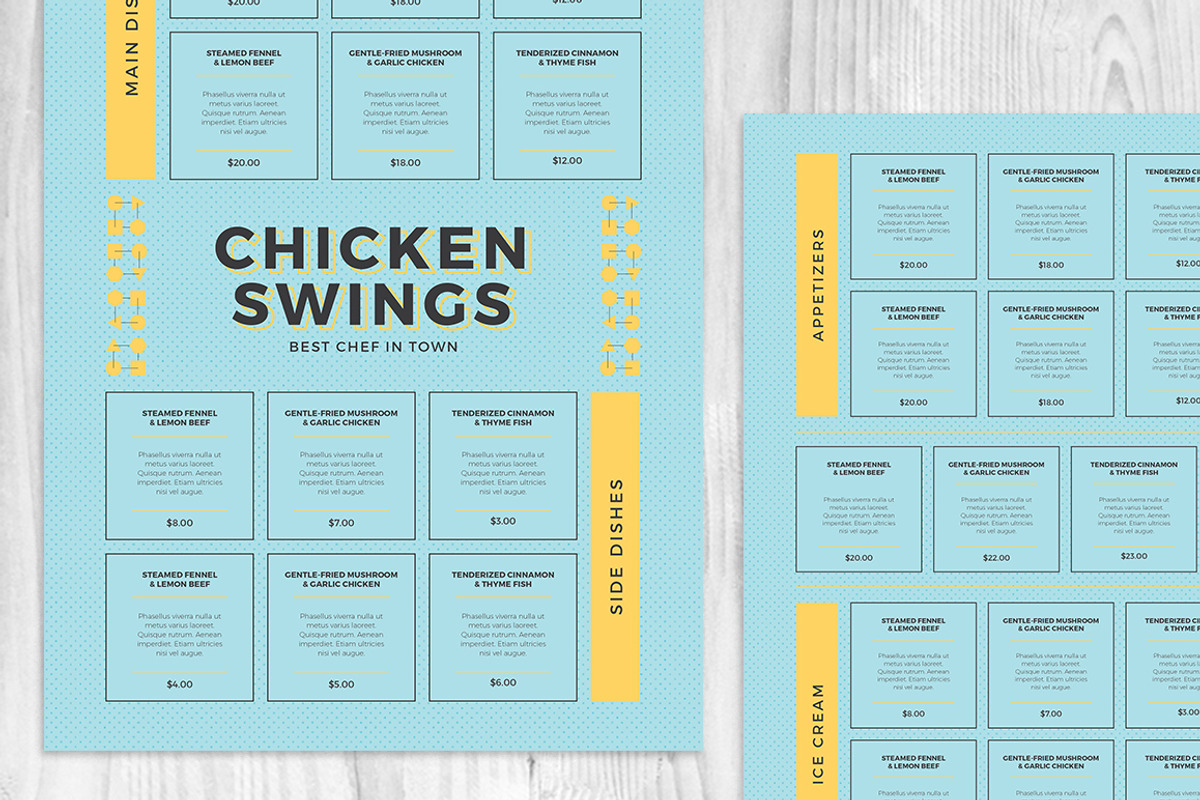 Simple Food Menu, a Flyer Template by The Good Store