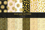 Gold Leaf Digital Patterns No. 1, a Pattern Graphic by Blixa 6 Studios