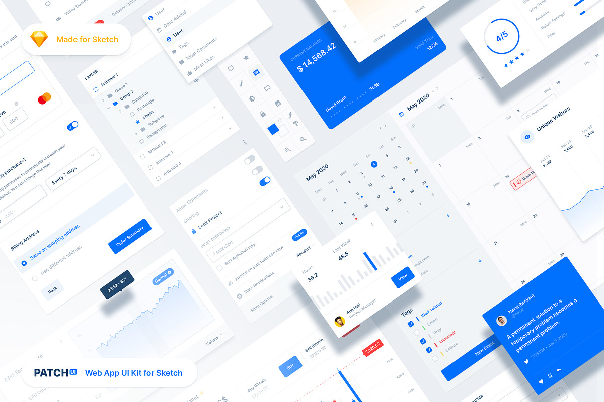 Patch UI – Web App UI Kit, an UI Kit Template by Petr Knoll