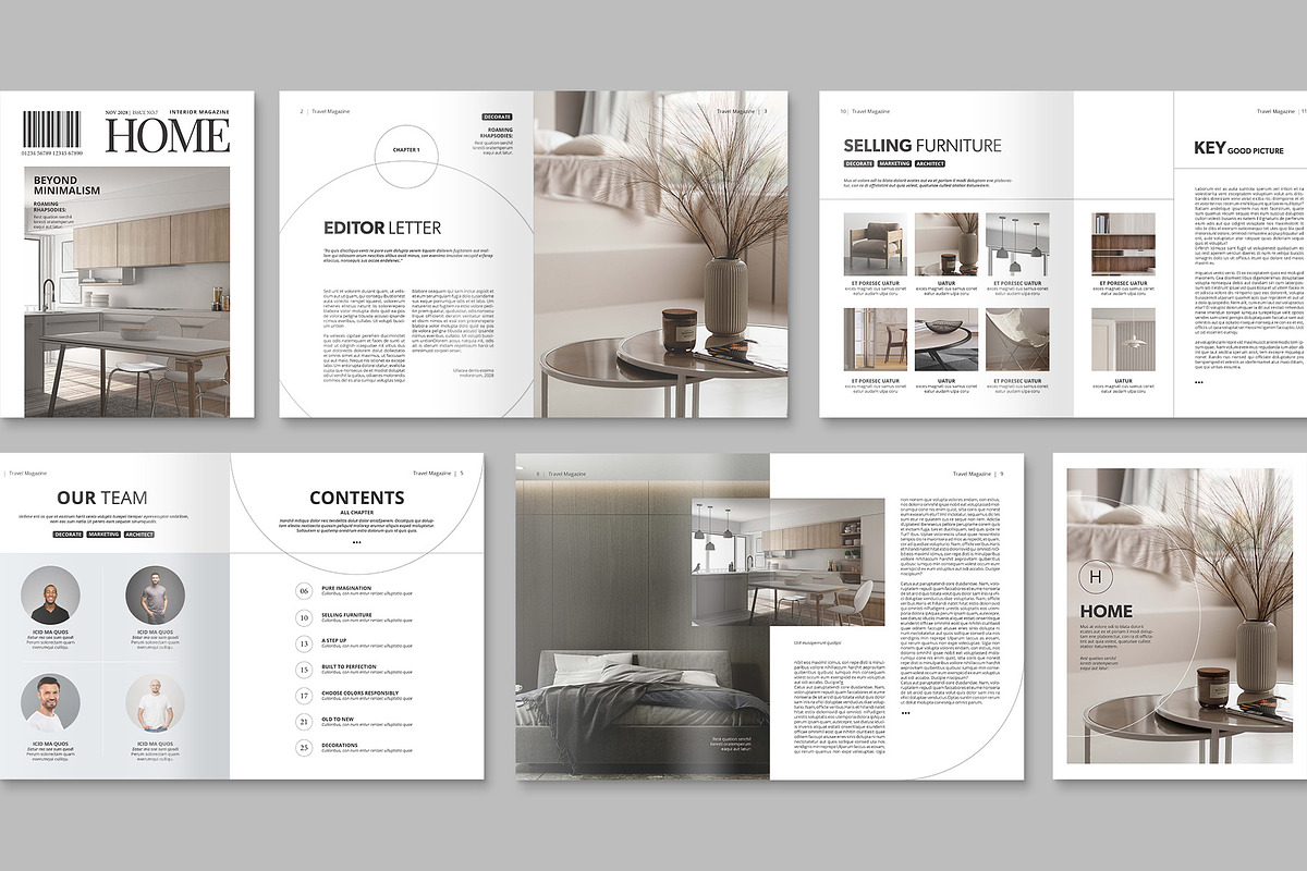 Interior Design Magazine Template, a Magazine Template by BrandPacks