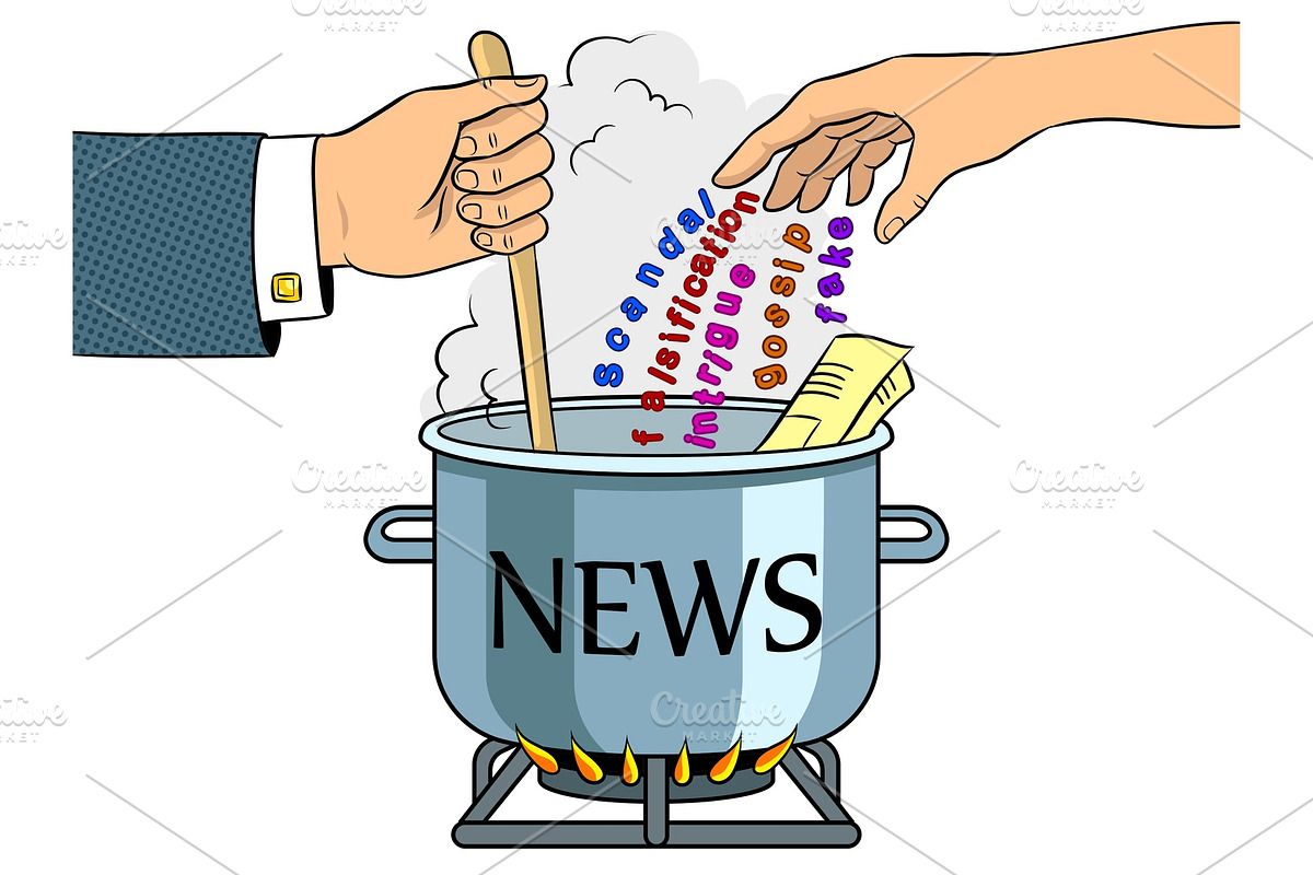 News production metaphor pop art vector, a Decorative Illustration by ...