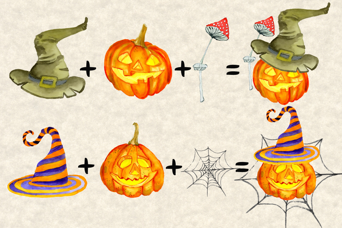 Happy Halloween Watercolor Bundle, a Decorative Illustration by Evgeniia