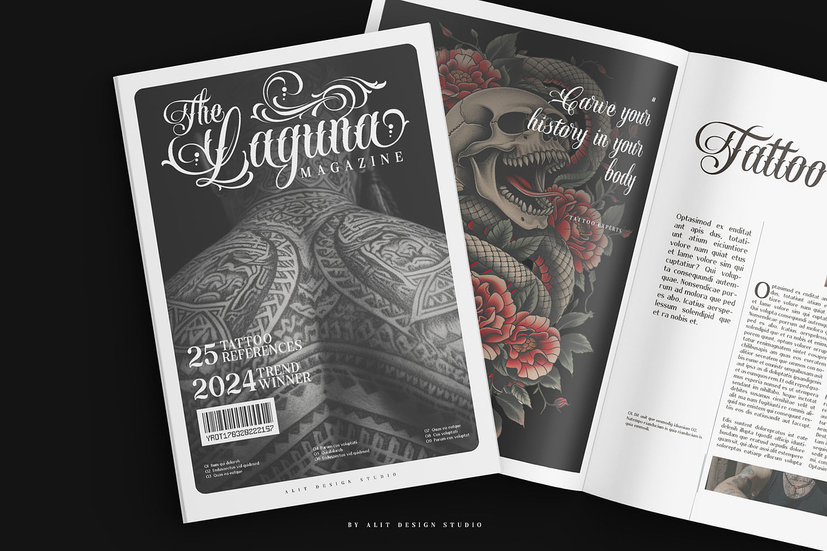 Handrid Familia Typeface, a Script Font by alit design