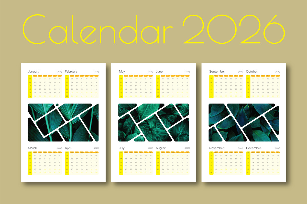 Modern Minimal Calendar 2026 Design