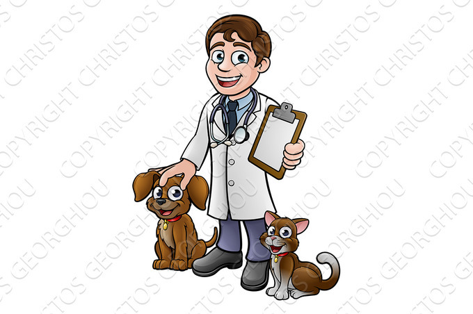 Vet Cartoon Character, an Animal Illustration by Christos Georghiou