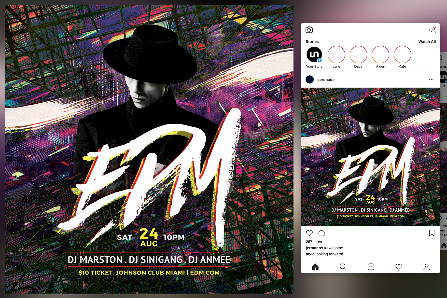 EDM Flyer, a Flyer Template by KiraYamato Design Studio