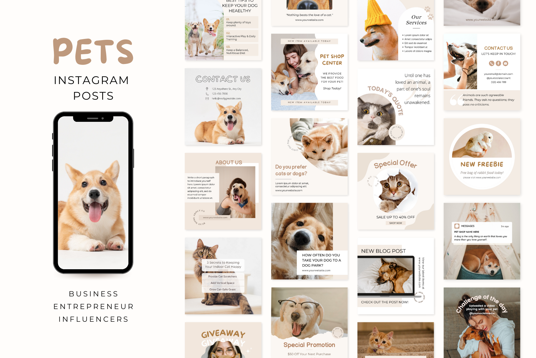 Pet Dog Cat Instagram Post Template, a Social Media Template by ShopRShop