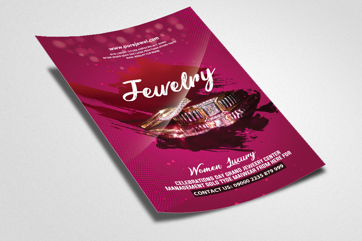 Jewelry Promotion Ads Flyer Template, a Flyer Template by Business Flyers