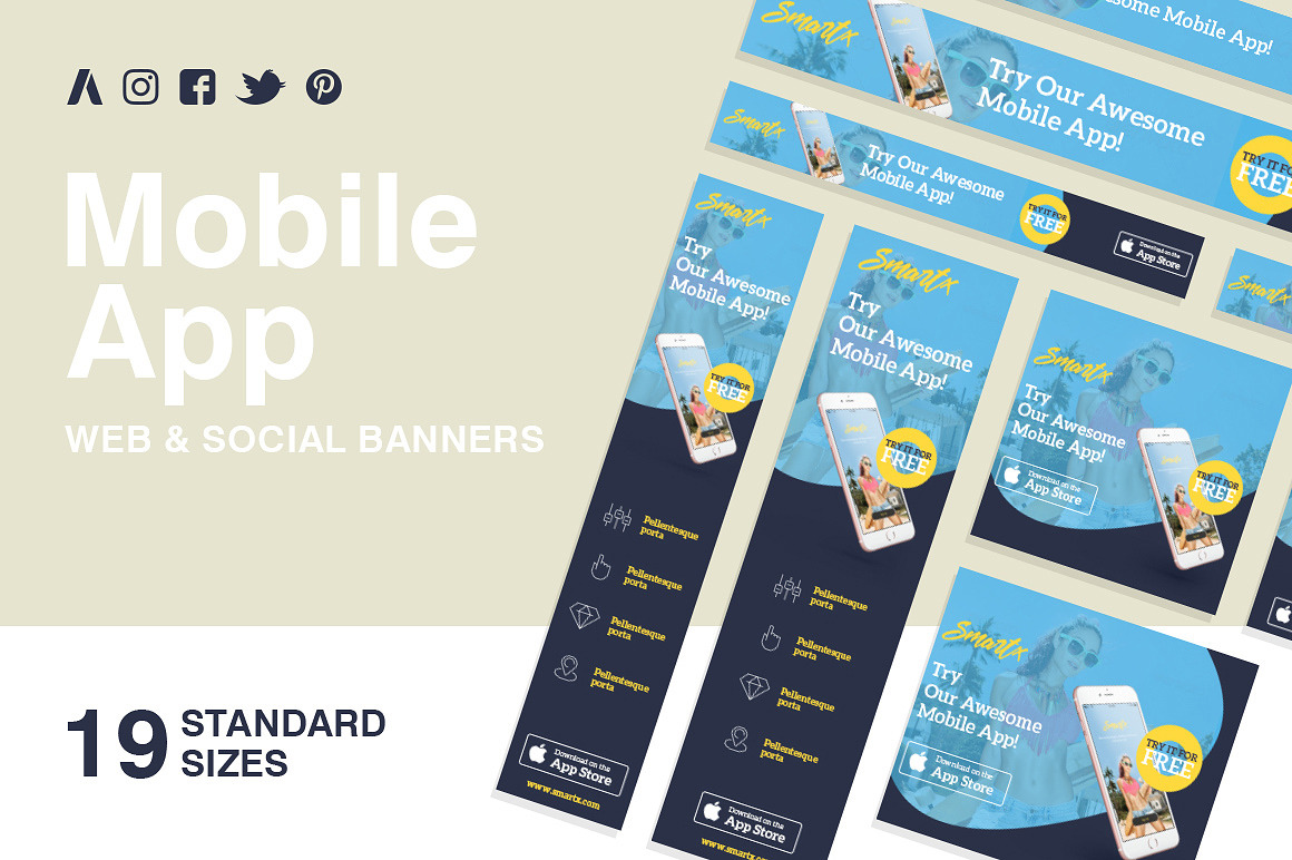 Mobile App Web Banners, a Templates & Theme by floringheorghe ...