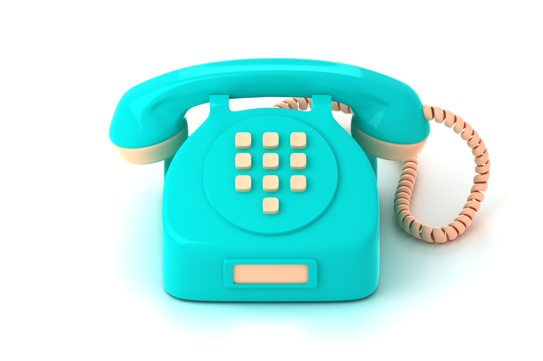 Front view of landline with buttons, a Decorative Illustration by ...
