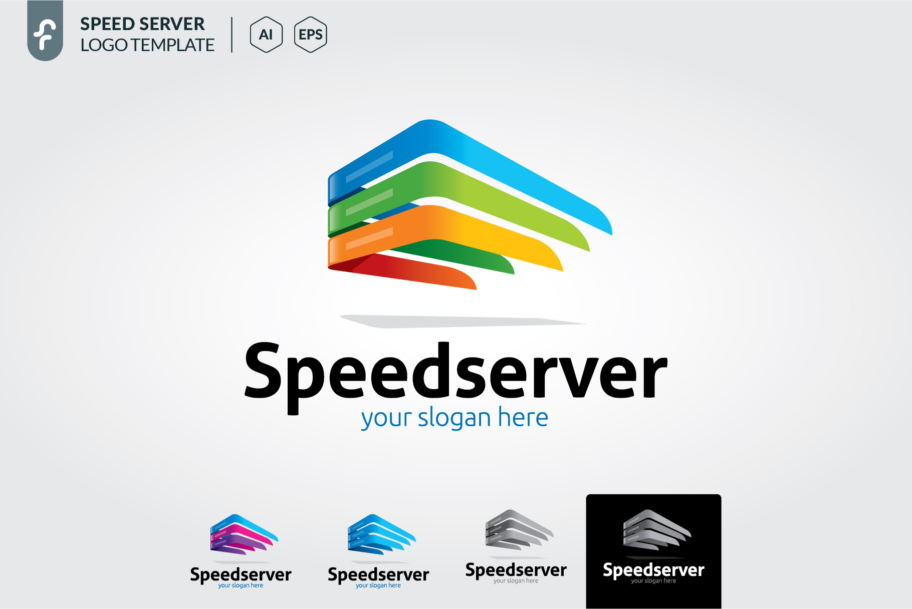Speed server logo template, a Branding & Logo Template by ft.studio ...