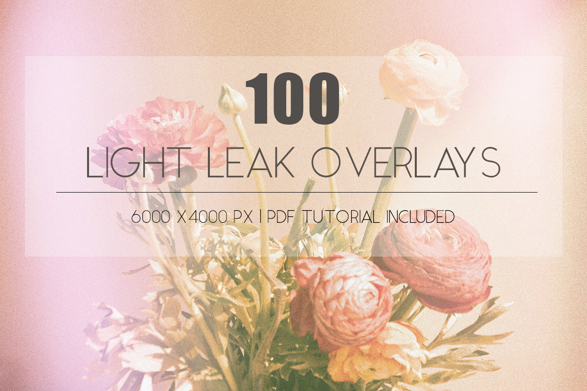 100 Retro Light Leak Overlays