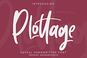 Plottage - Handwritten Font, a Script Font by Arendxstudio
