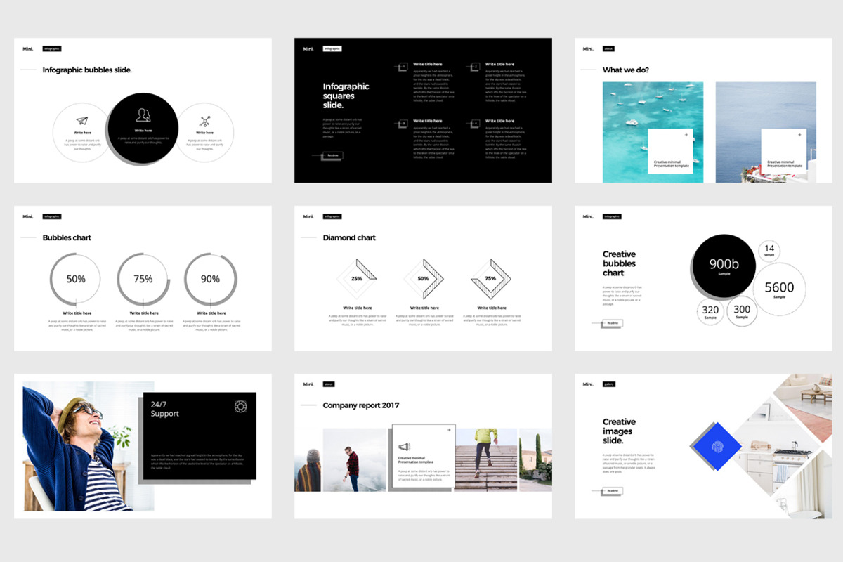 MINI Powerpoint Template, a Presentation Template by ShapeSlide