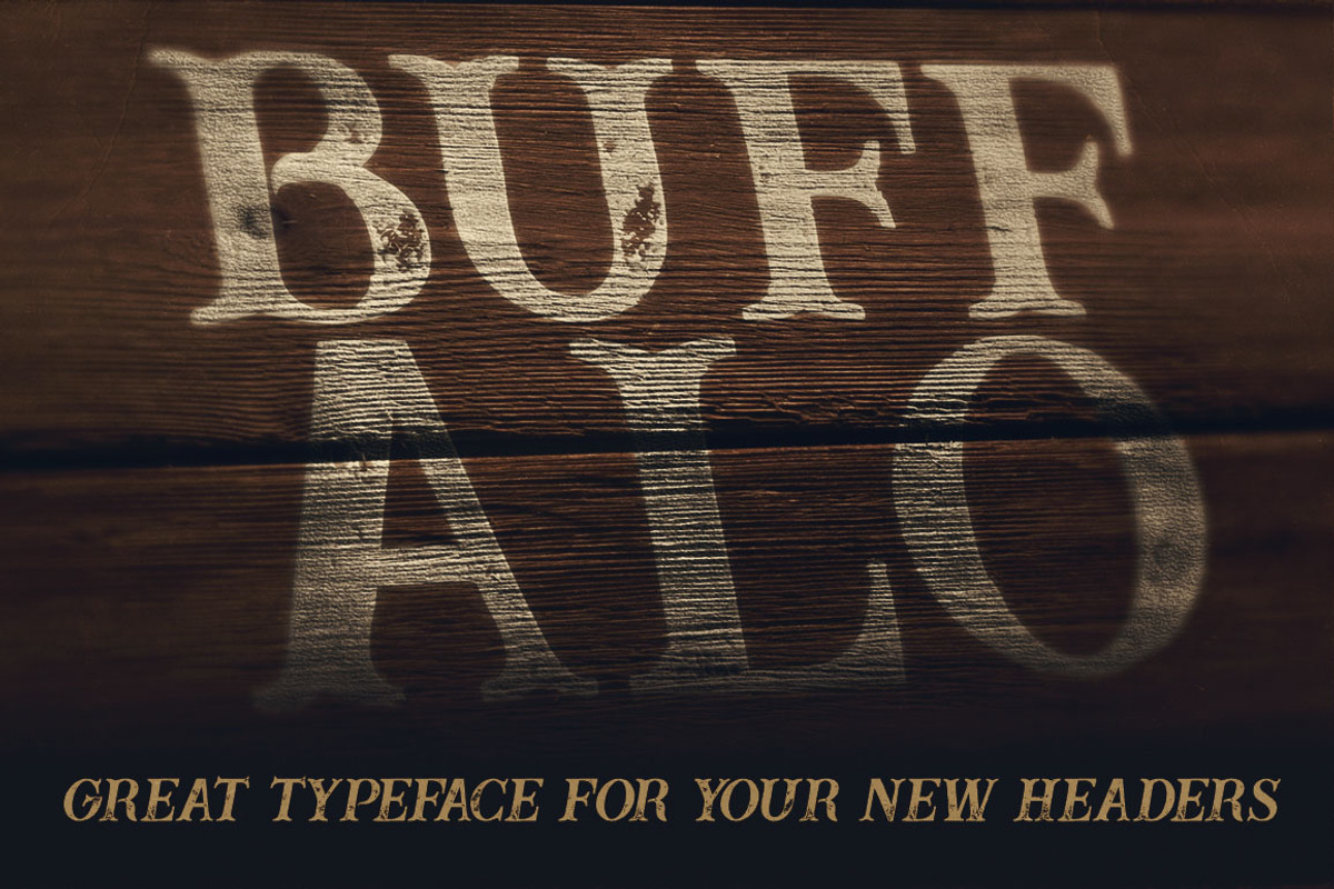 Buffalo Typeface, a Serif Font by Cruzine