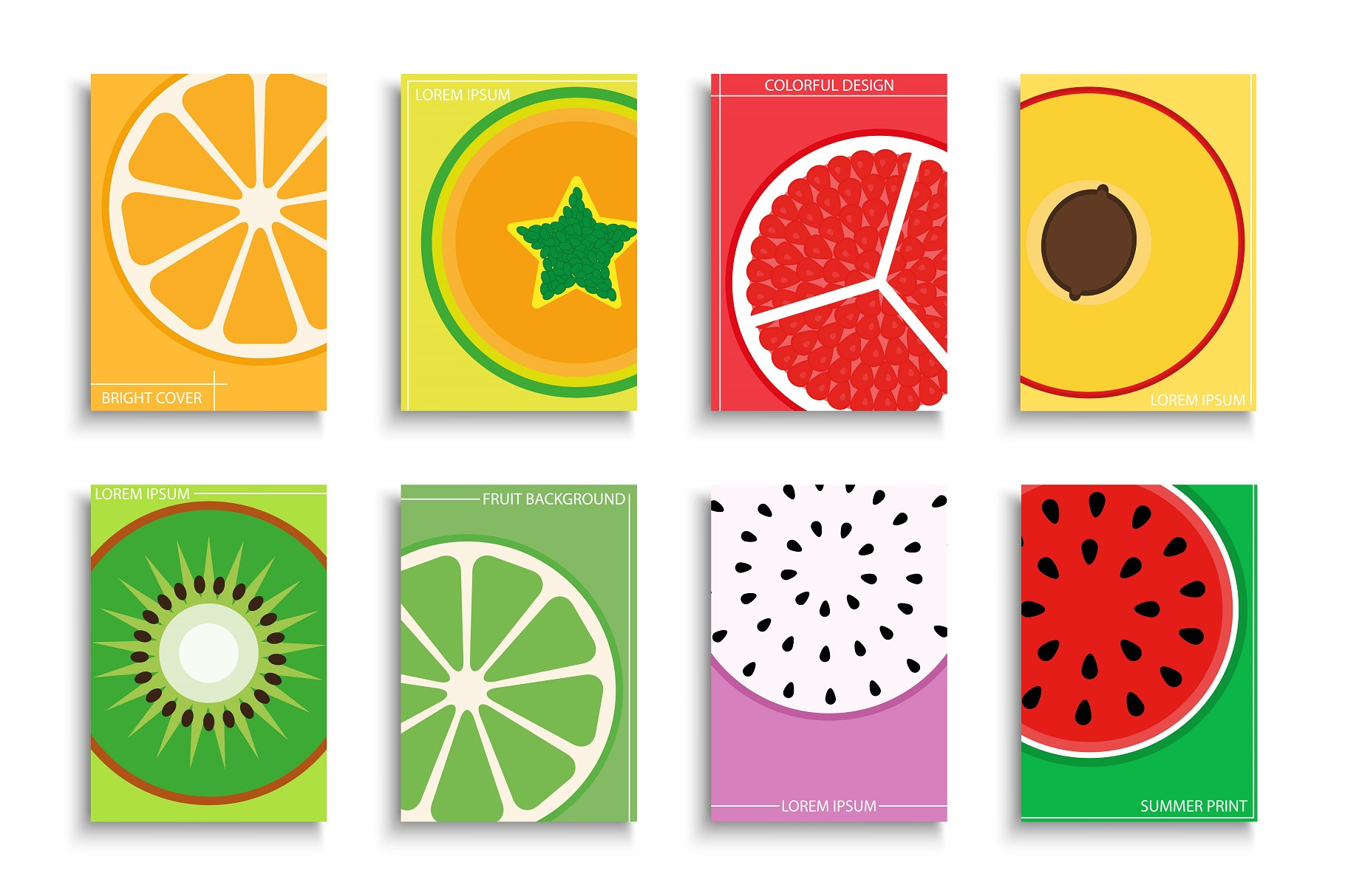 Bright fruit posters | Creative Market