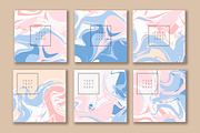 Set of Marble texture cards. Update, a Card Template by mikka_kika