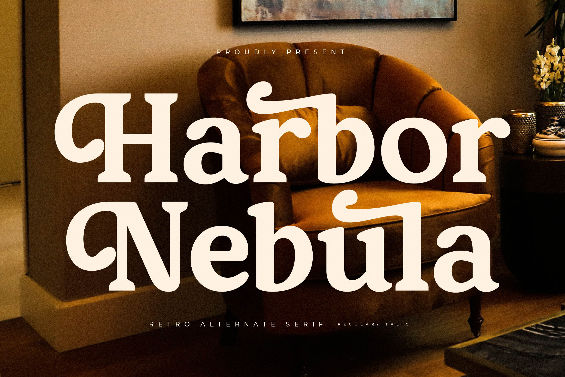 Harbor Nebula Retro Alternate Serif, a Serif Font by Letterena Studios