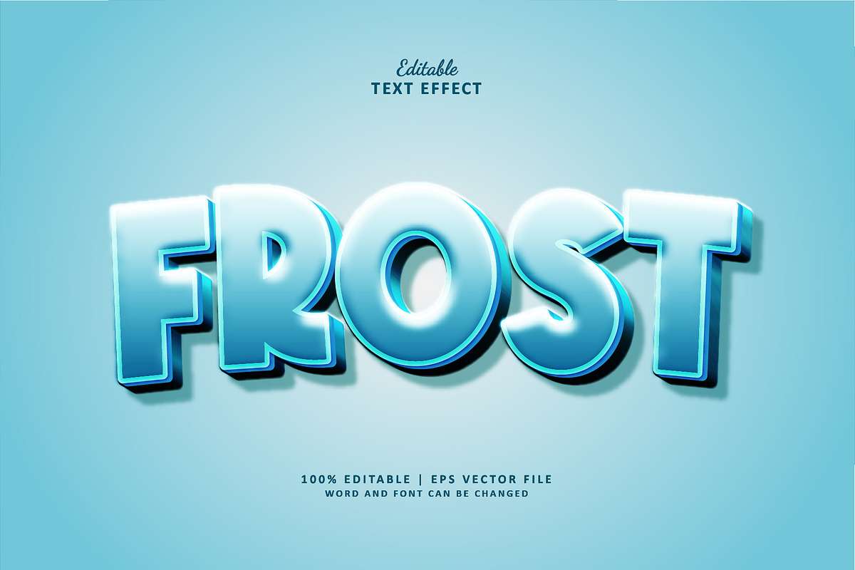 Text Effect Frost, a Layer Style Add-On by Navy Graphic | Creative Market