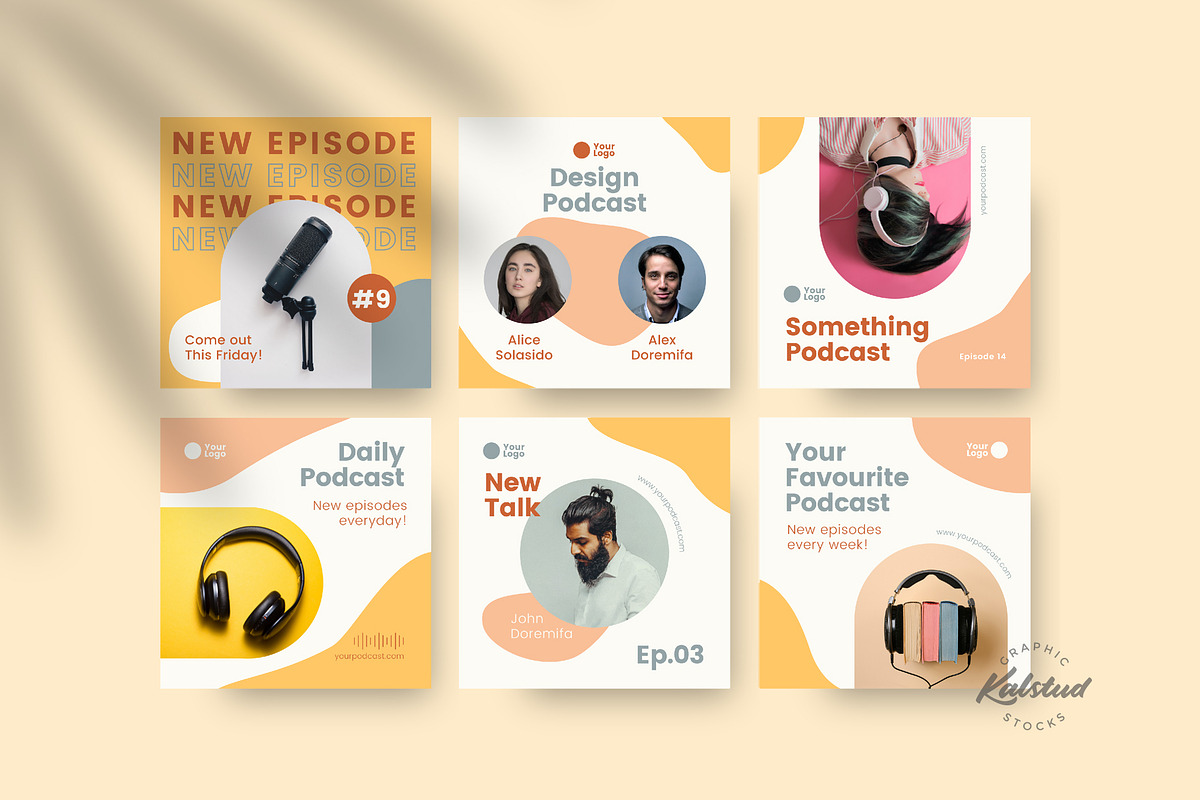 RADIO - Podcast IG for Canva, a Social Media Template by Kalstud