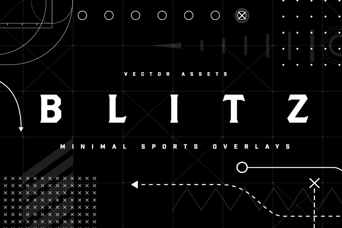 BLITZ Sports Overlay Kit, a Pattern Graphic by GOAT Design Co.