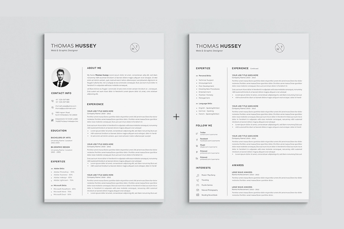 Resume/CV - 5 Pages, a Resume Template by ThemeDevisers
