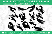 Lobster SVG, Sea, Lobsters SVG, an Object Graphic by VectorWorlds