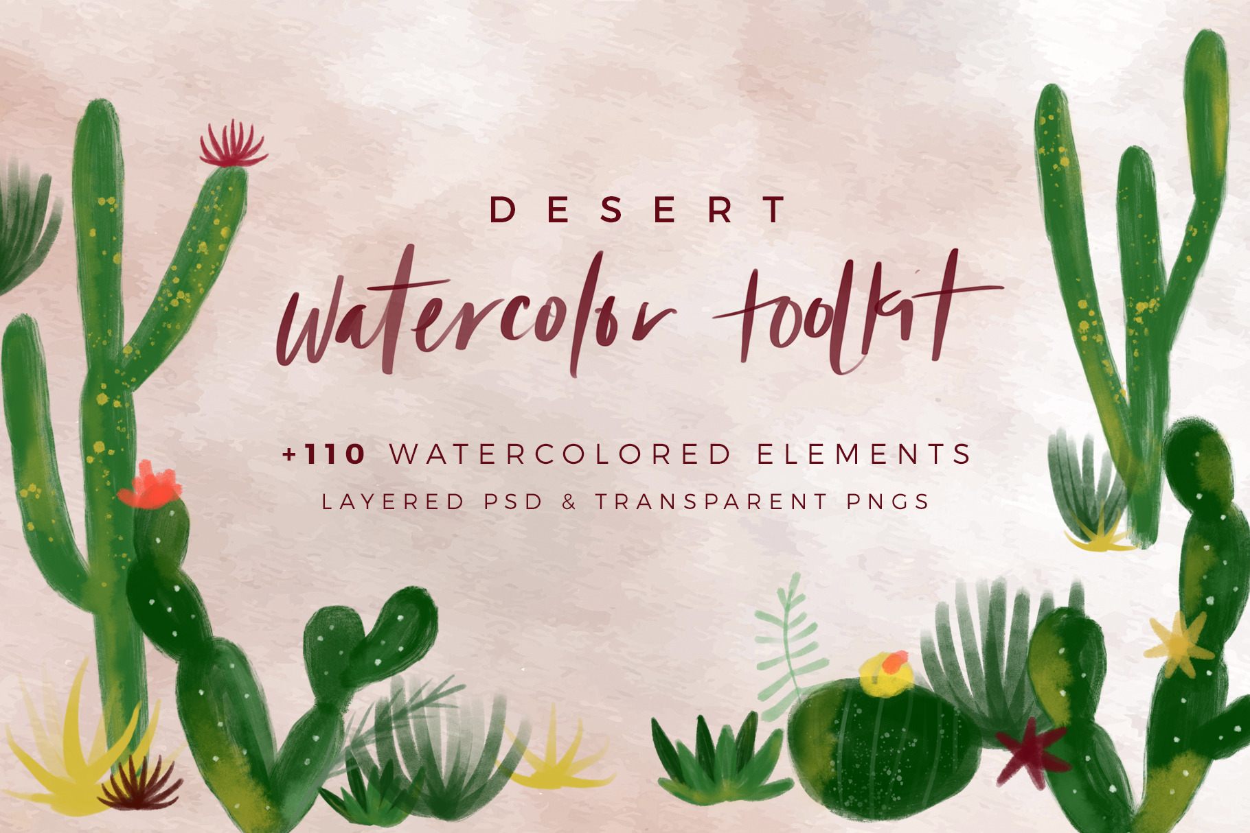 Desert Watercolor Toolkit, an Illustration by Midnight Grim