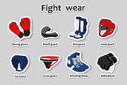 Set of sport fight wear | Graphic Objects ~ Creative Market
