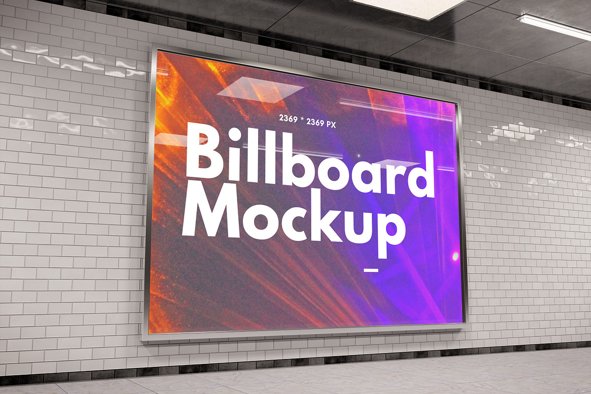Metro Billboard Mockup Template, an Advertising Mockup by PaperMoon