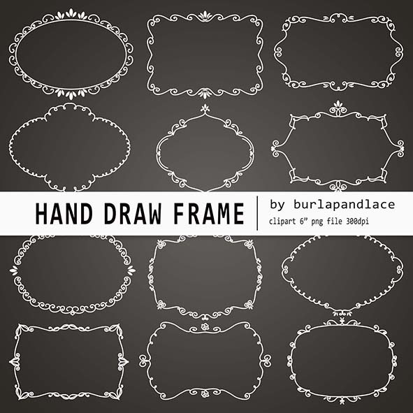 Hand draw chalkboard frames | Illustrations ~ Creative Market