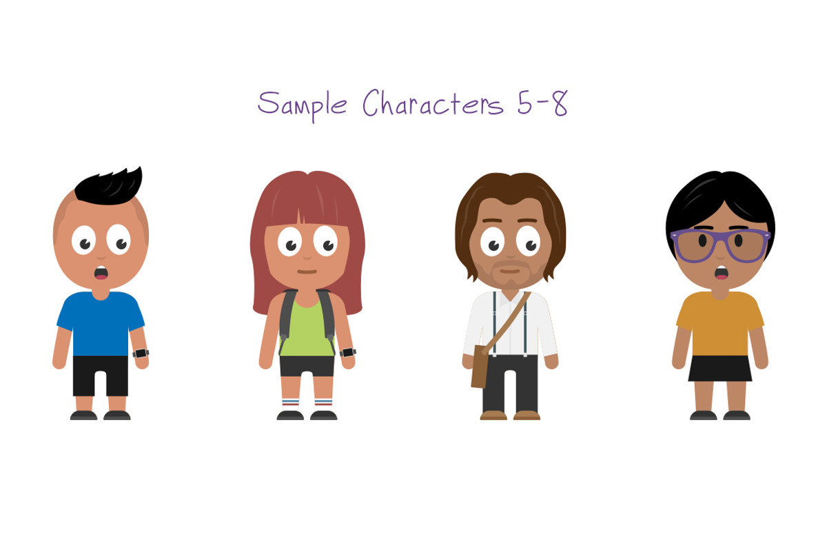 Vector Character Creation Kit, a Person Illustration by Medialoot