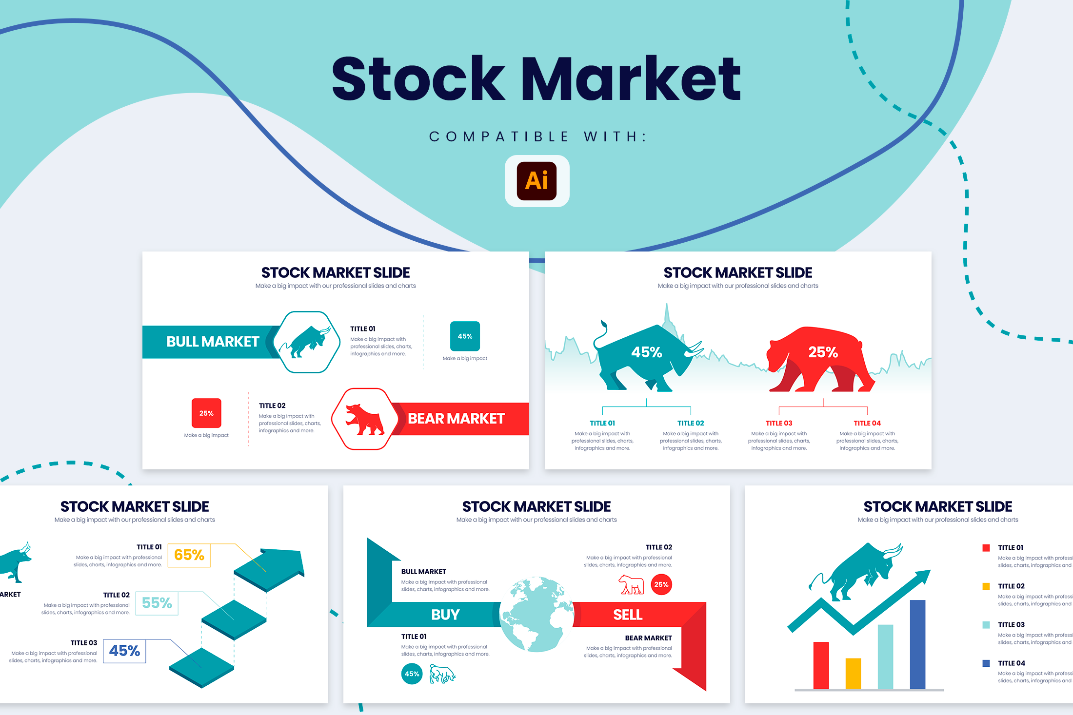 Stock Market Illustrator Templates, a Presentation Template by Slidesmash