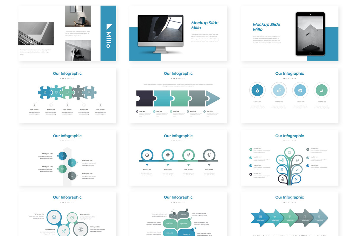 Milo - Presentation Template, a Presentation Template by AQR Studio