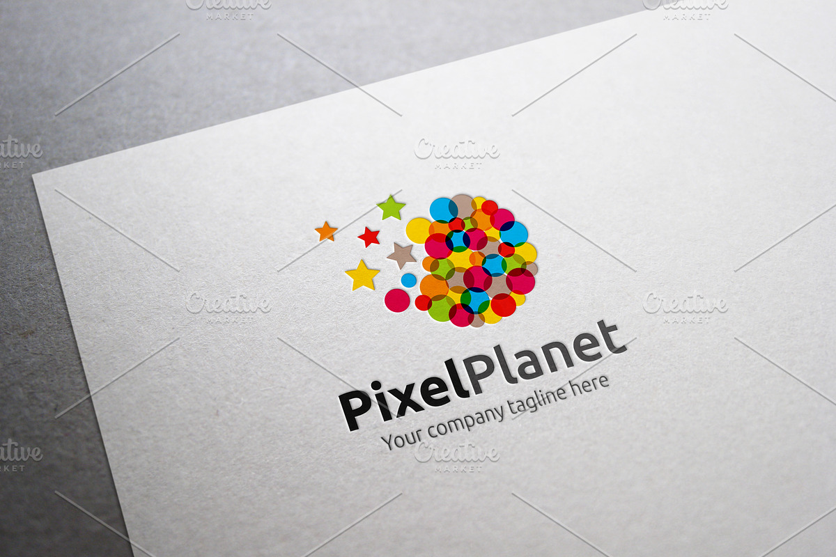 Pixel Planet Logo, a Branding & Logo Template by XpertgraphicD