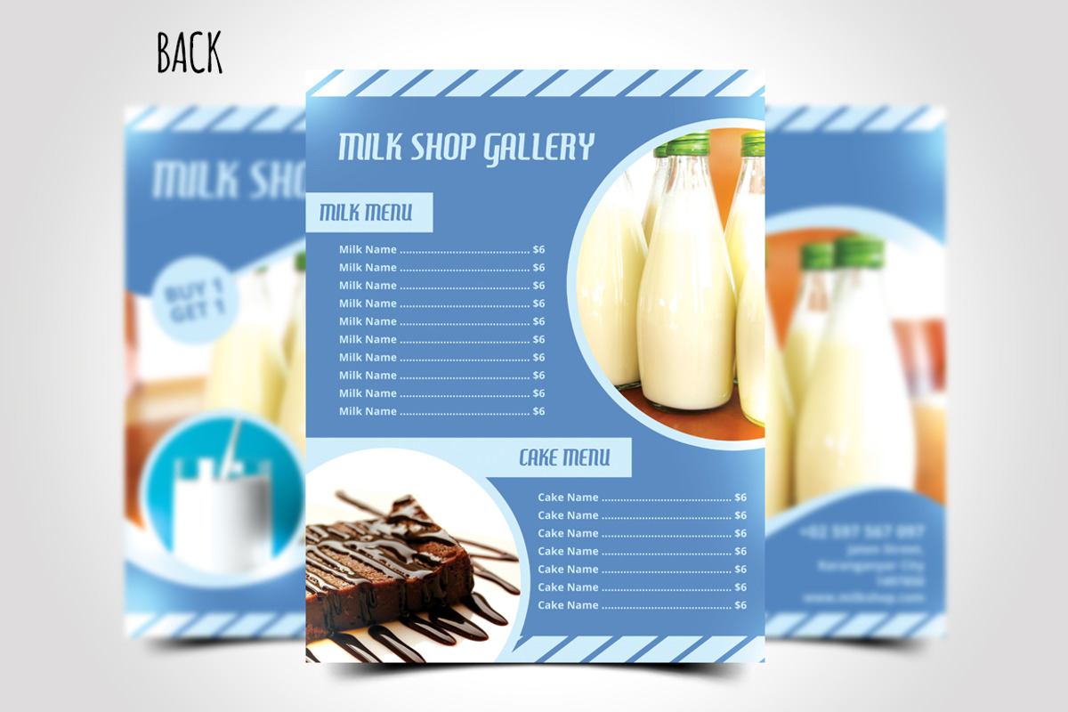 Milk Shop Flyer Template, a Flyer Template by mesuka