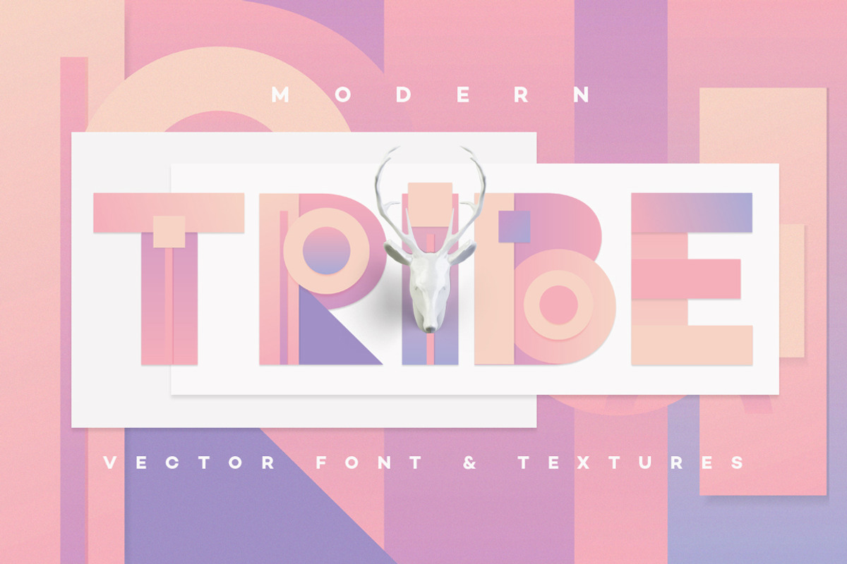 Modern Tribe- Vector Font and Patterns