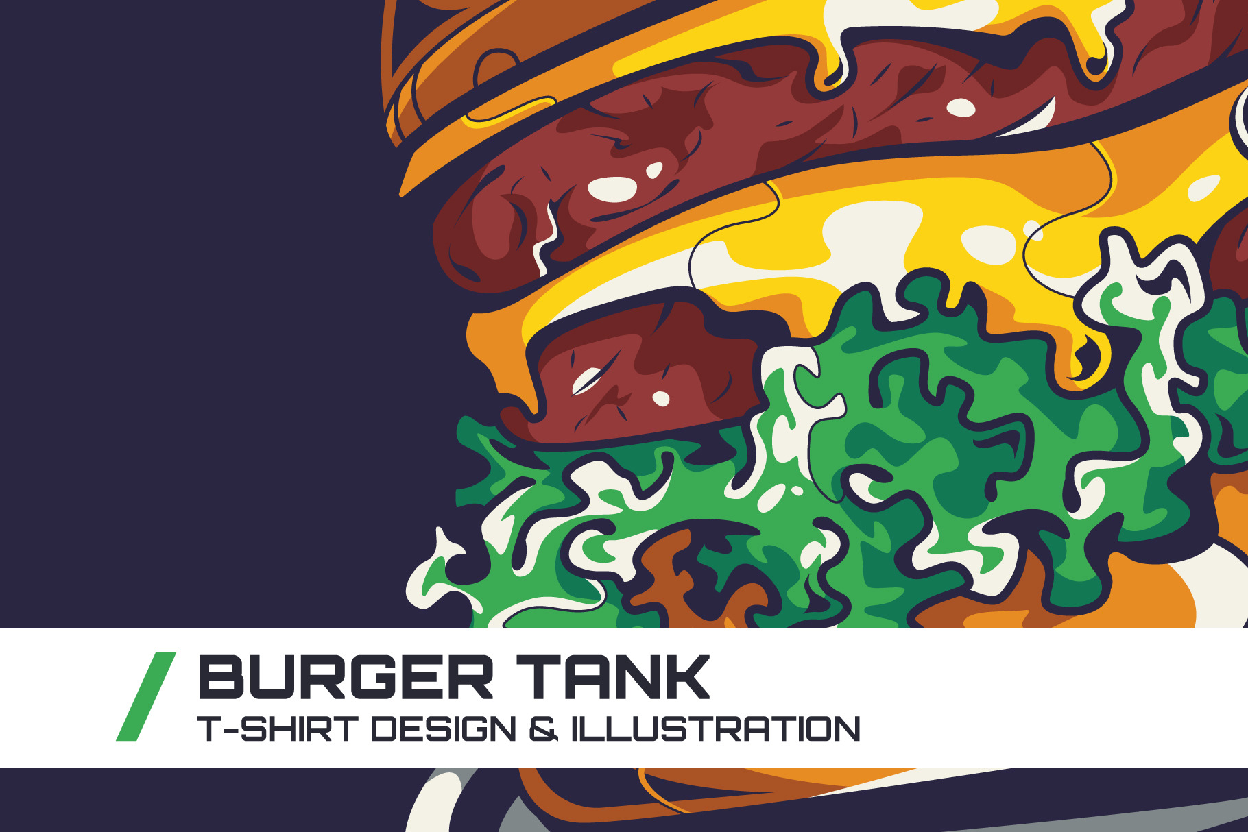 Burger Tank Illustration, a Food Illustration by Dankudraw