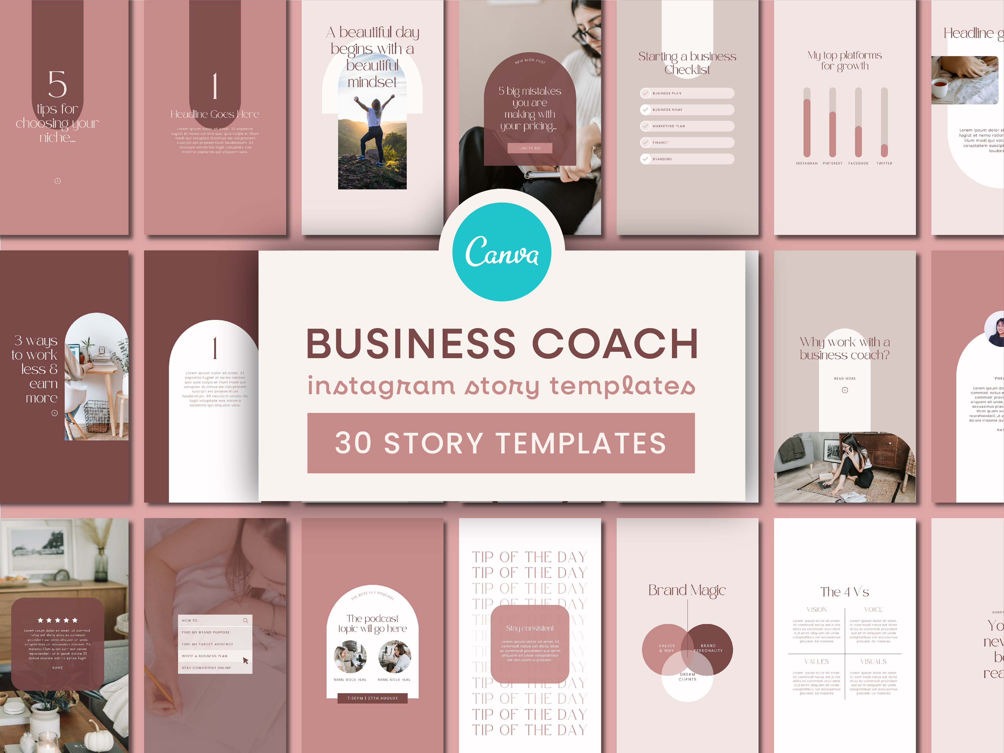 Business Coach Instagram Story Canva, a Social Media Template by ...