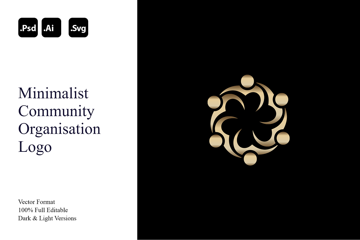 Minimalist Community Organisation Logo | Creative Market