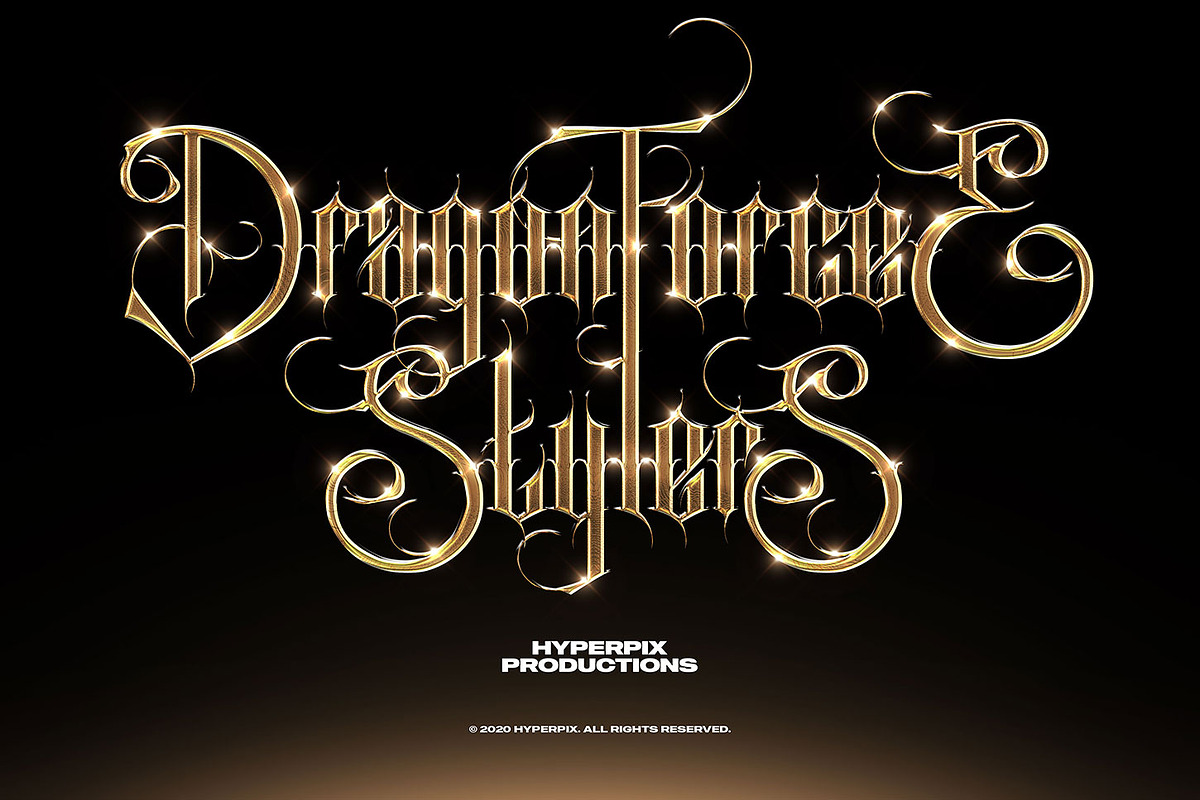 Chrome Text Styles Bundle - 50% OFF, a Layer Style Add-On by Hyperpix Productions