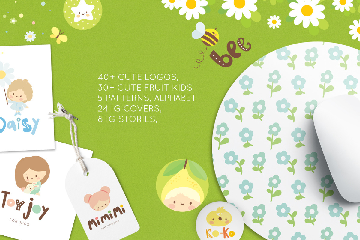 MIMI Logos for kids, a Branding & Logo Template by Magic & Dreams