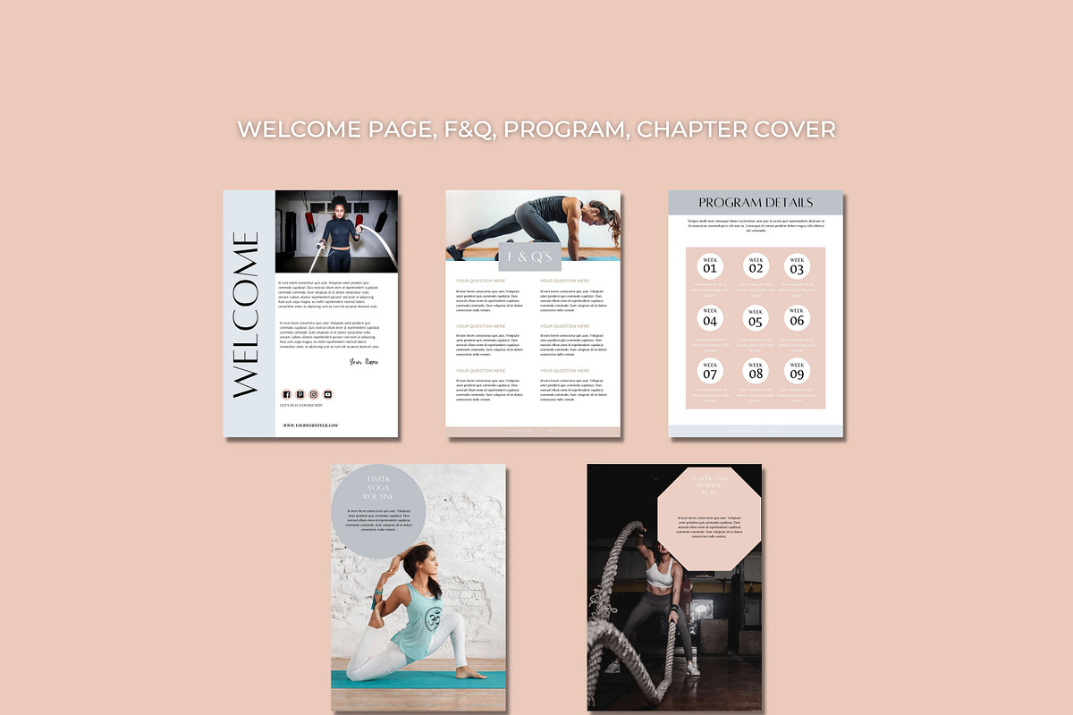 Fitness Program ebook Template, a Magazine Template by Deepa Template ...