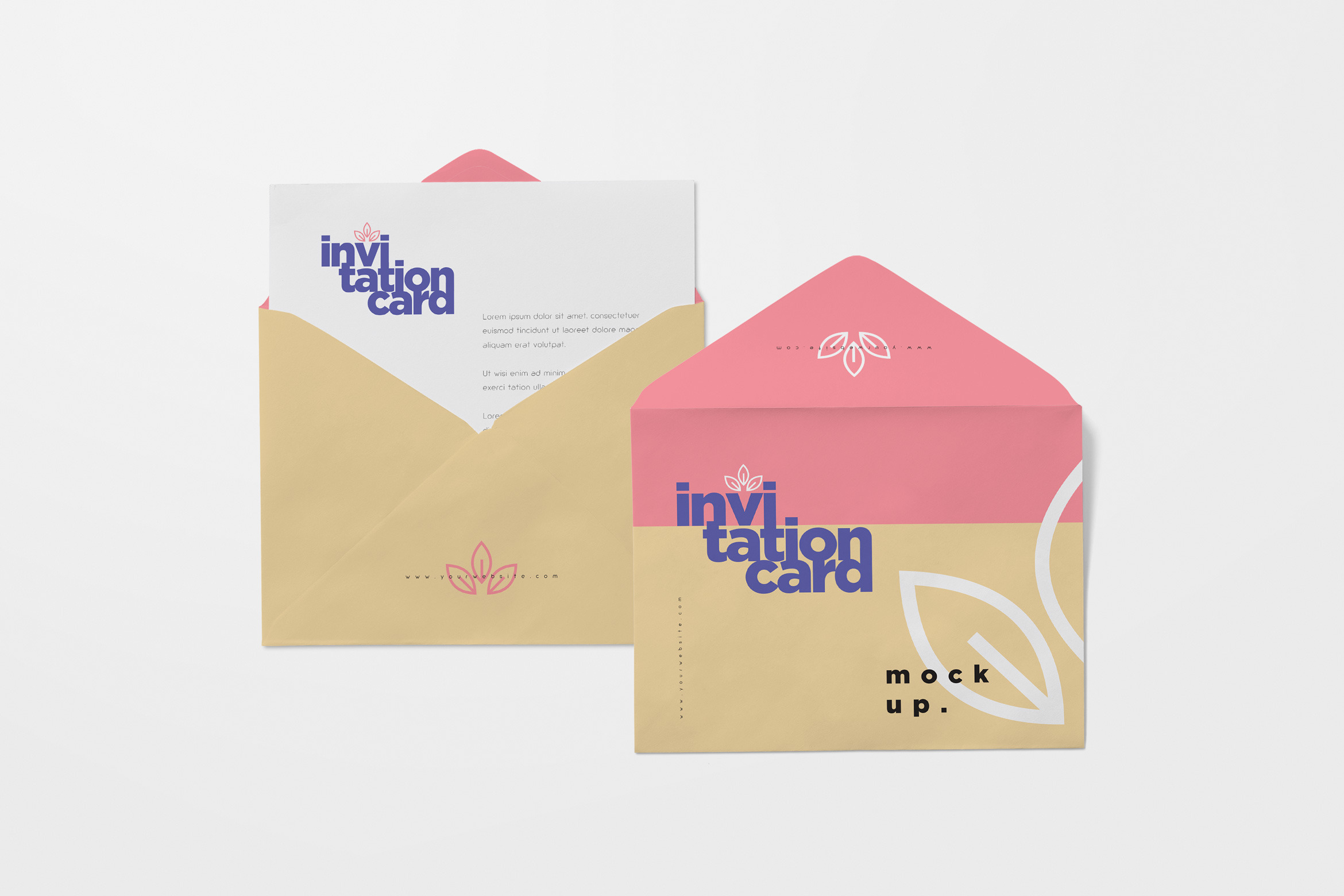Invitation Envelope & Card Mockups, a Product Mockup by GfxFoundry