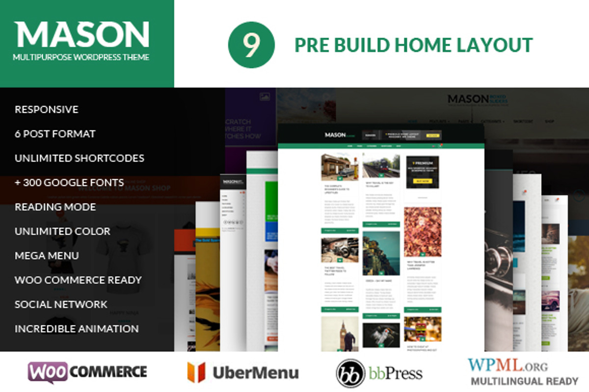 Mason - Ultimate Masonry WP Theme, a WordPress Template by WPBootstrap